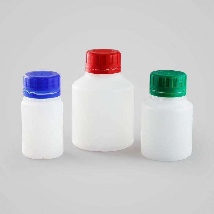 Round Natural HDPE Wide Neck Squat Bottle